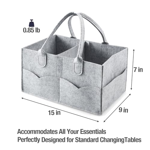 Baby Diaper Caddy Organizer (Grey) – PandaEar